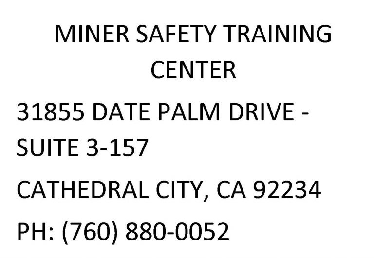 Miner Safety Training - MSHA Safety Certification